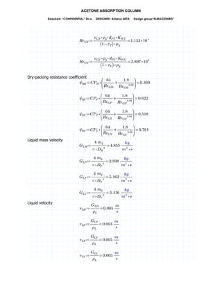 Acetone absorption column | PDF