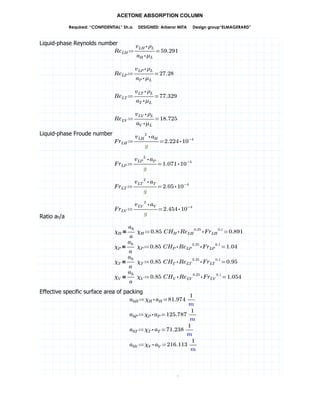 Acetone absorption column | PDF
