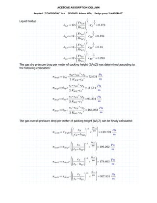 Acetone absorption column | PDF