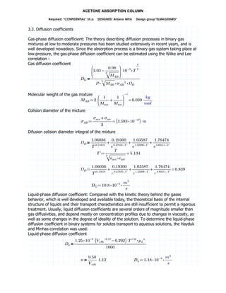 Acetone absorption column | PDF