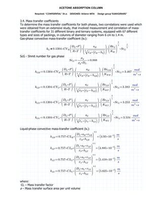 Acetone absorption column | PDF
