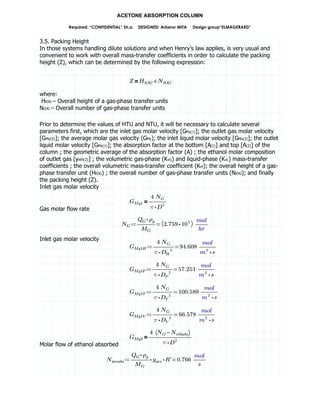 Acetone absorption column | PDF