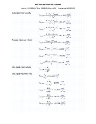 Acetone absorption column | PDF