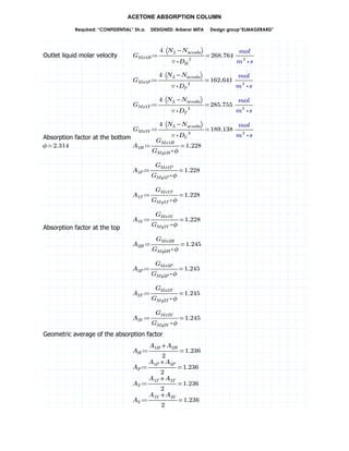 Acetone absorption column | PDF