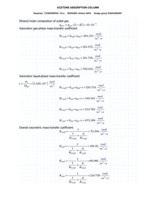 Acetone absorption column | PDF
