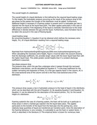 Acetone absorption column | PDF