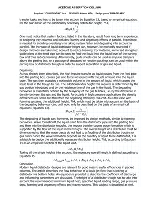 Acetone absorption column | PDF