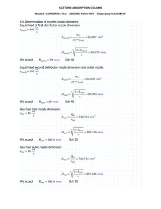 Acetone absorption column | PDF