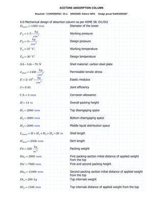 Acetone absorption column | PDF