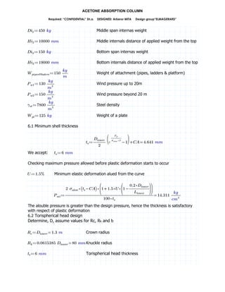 Acetone absorption column | PDF