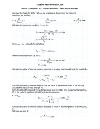 Acetone absorption column | PDF