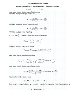 Acetone absorption column | PDF