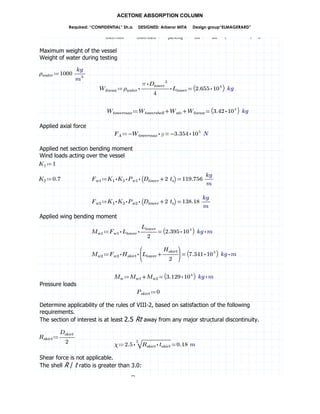 Acetone absorption column | PDF