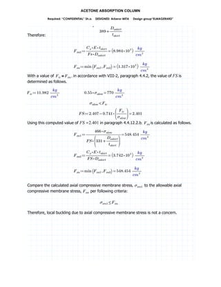 Acetone absorption column | PDF