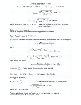Acetone absorption column | PDF