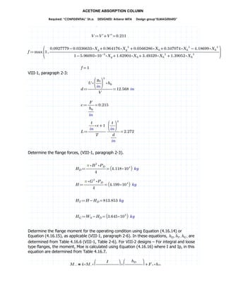 Acetone absorption column | PDF