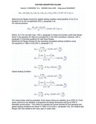 Acetone absorption column | PDF