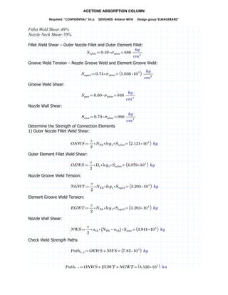 Acetone absorption column | PDF