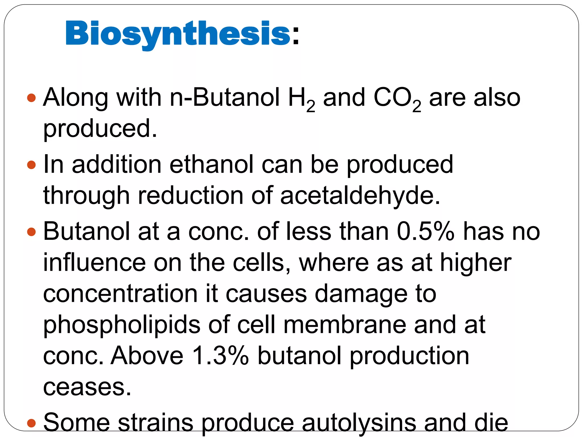Acetone butanol fermentation | PPTX