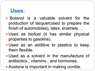 Acetone butanol fermentation | PPTX