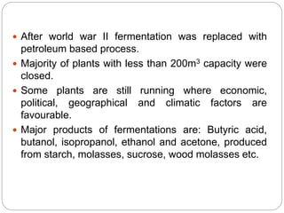 Acetone butanol fermentation | PPTX