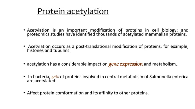 Acetylation | PPTX | Chemistry | Science