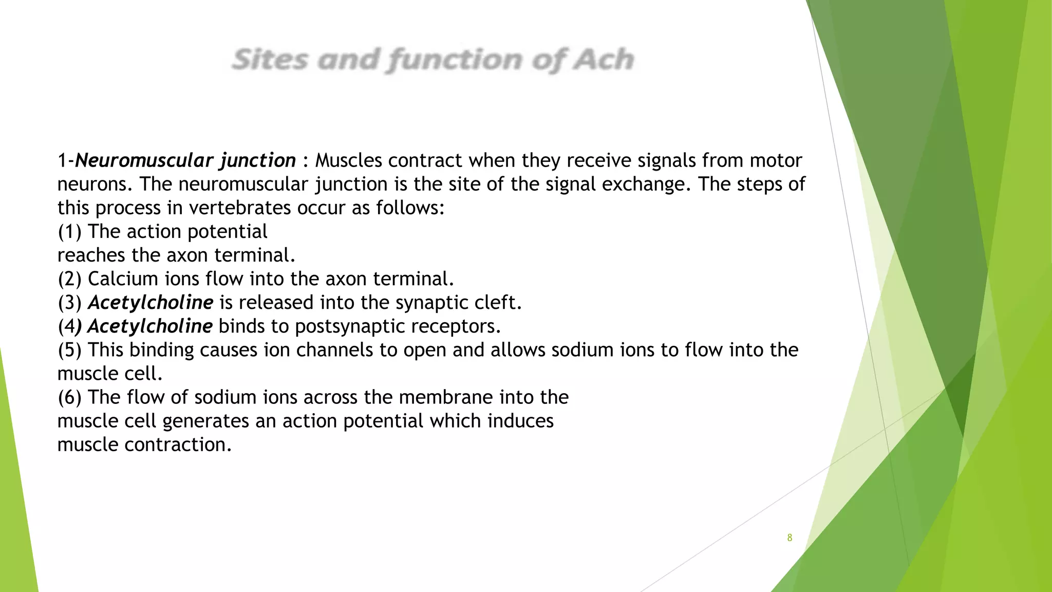 Acetylcholine - A neurotransmitter | PPTX