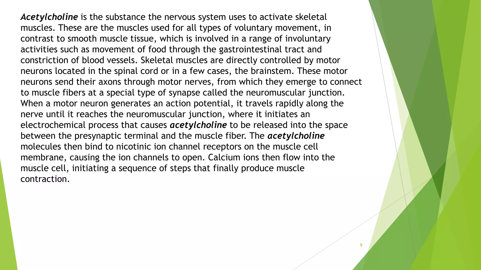 Acetylcholine - A neurotransmitter | PPTX
