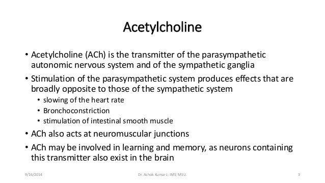 Acetylcholine metabolism by Dr. Ashok Kumar J