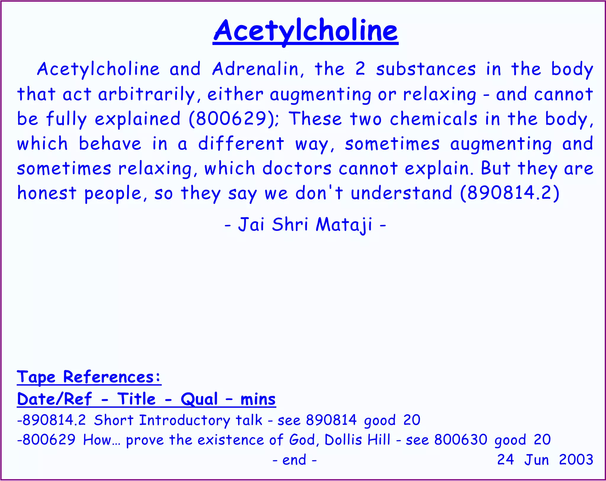 Acetylcholine & Adrenaline | PPT