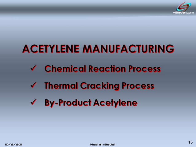 ACETYLENE SAFETY & ACETYLENE PROCESS HAZARDS | PPTX | Chemistry | Science
