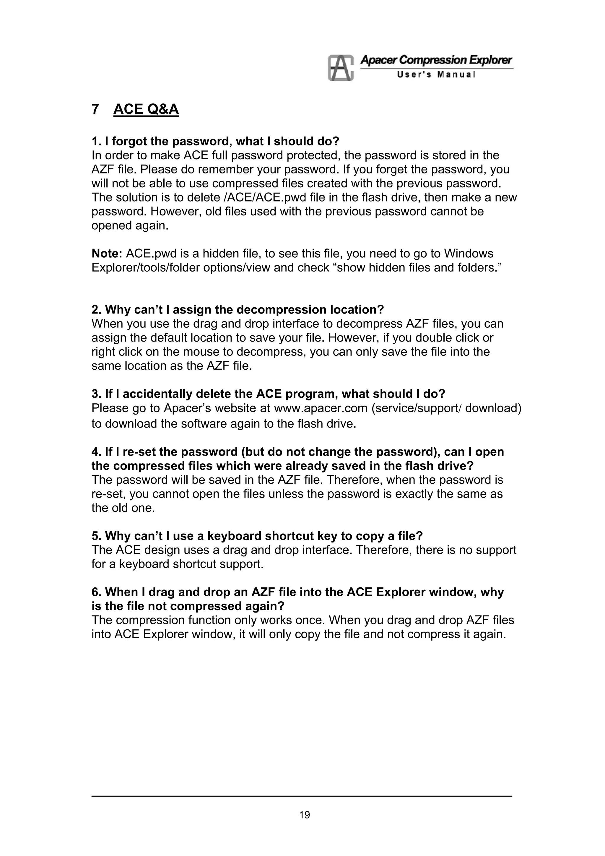 Ace user manual in english | PDF