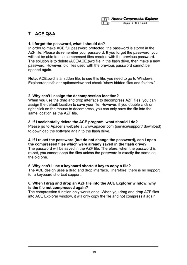 Ace user manual in english | PDF