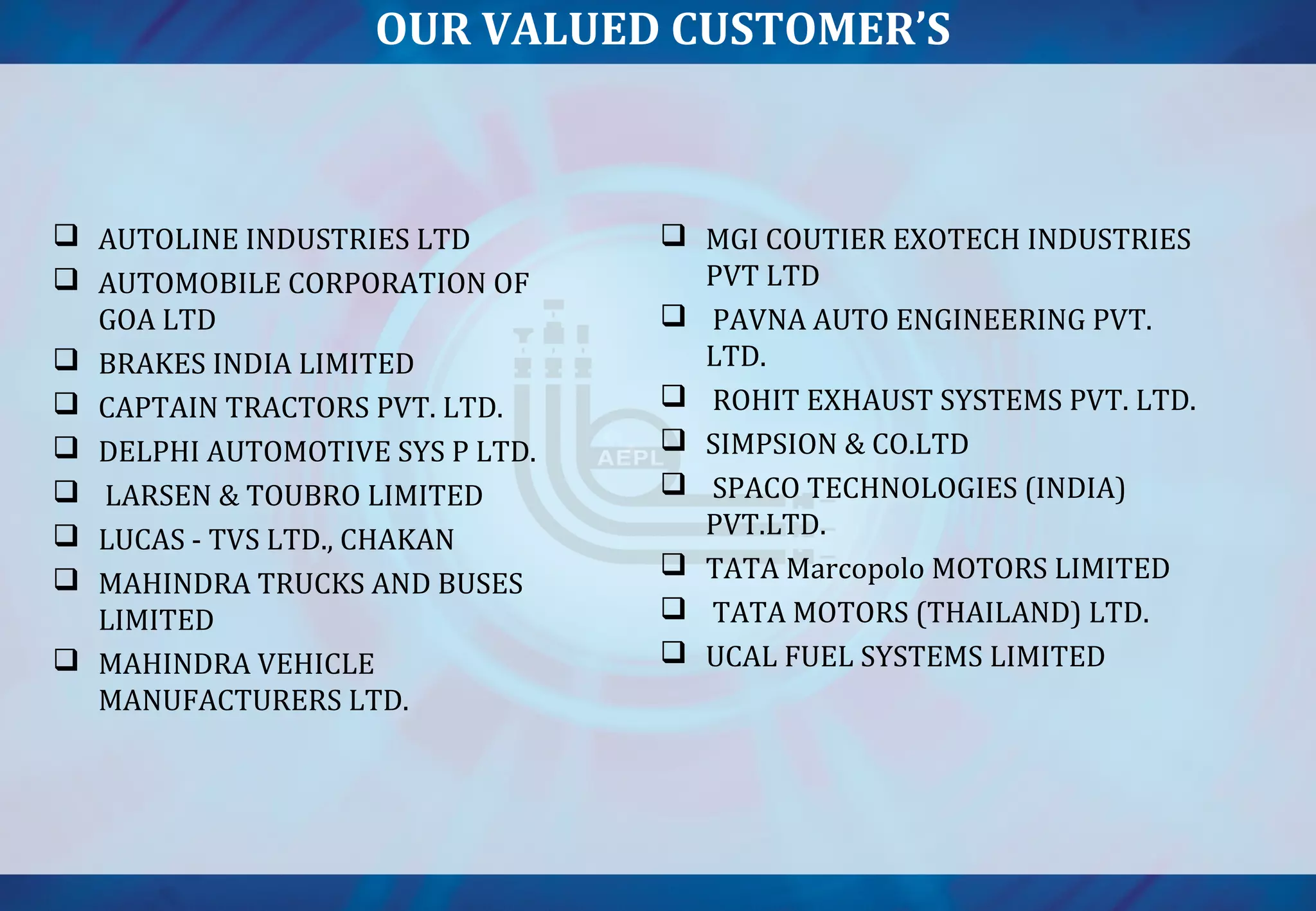 Acey Engineering India Private Limited corporate presentation 2014 | PPT