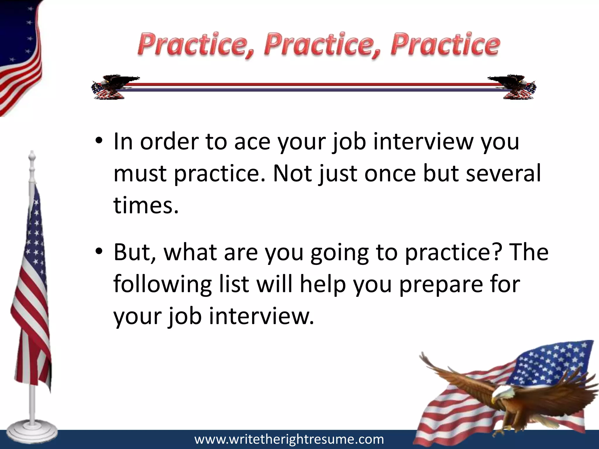 Ace Your Job Interview: Practice Makes Perfect | PPT