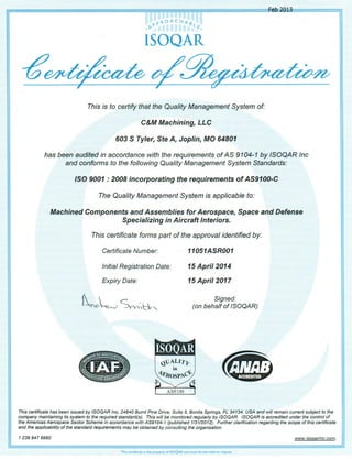 AS9100C cert | PDF
