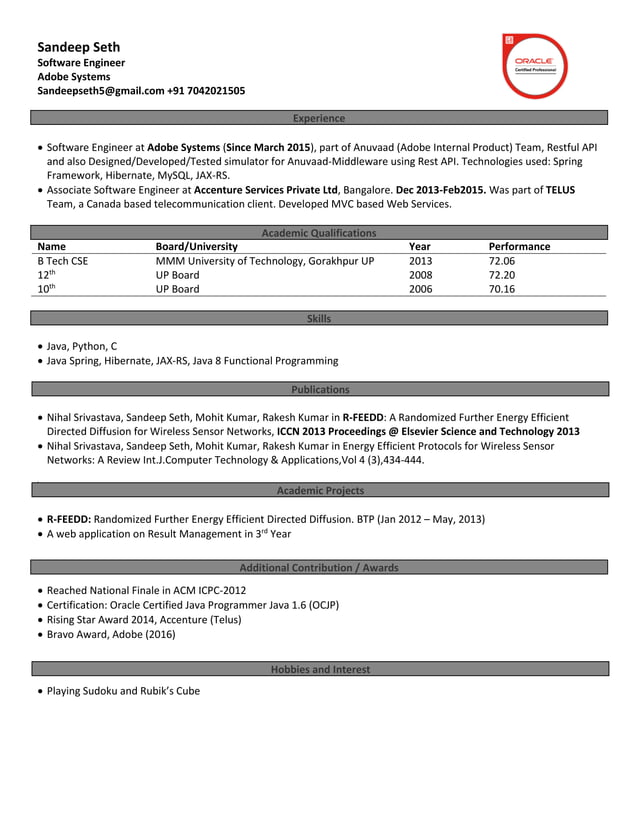 Sandeep Seth Resume | PDF