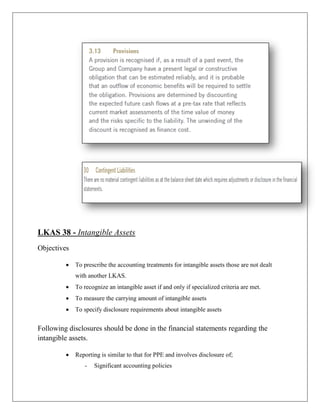 Analyze Lanka Hospitals Financial statements according to LKAS. | PDF