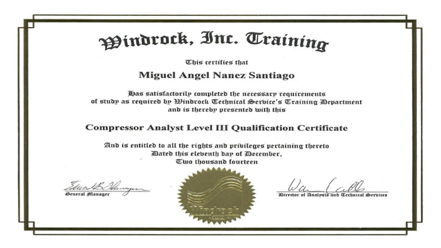 WINDROCK COMPRESSOR CERTIFICATION LEVEL III | PDF