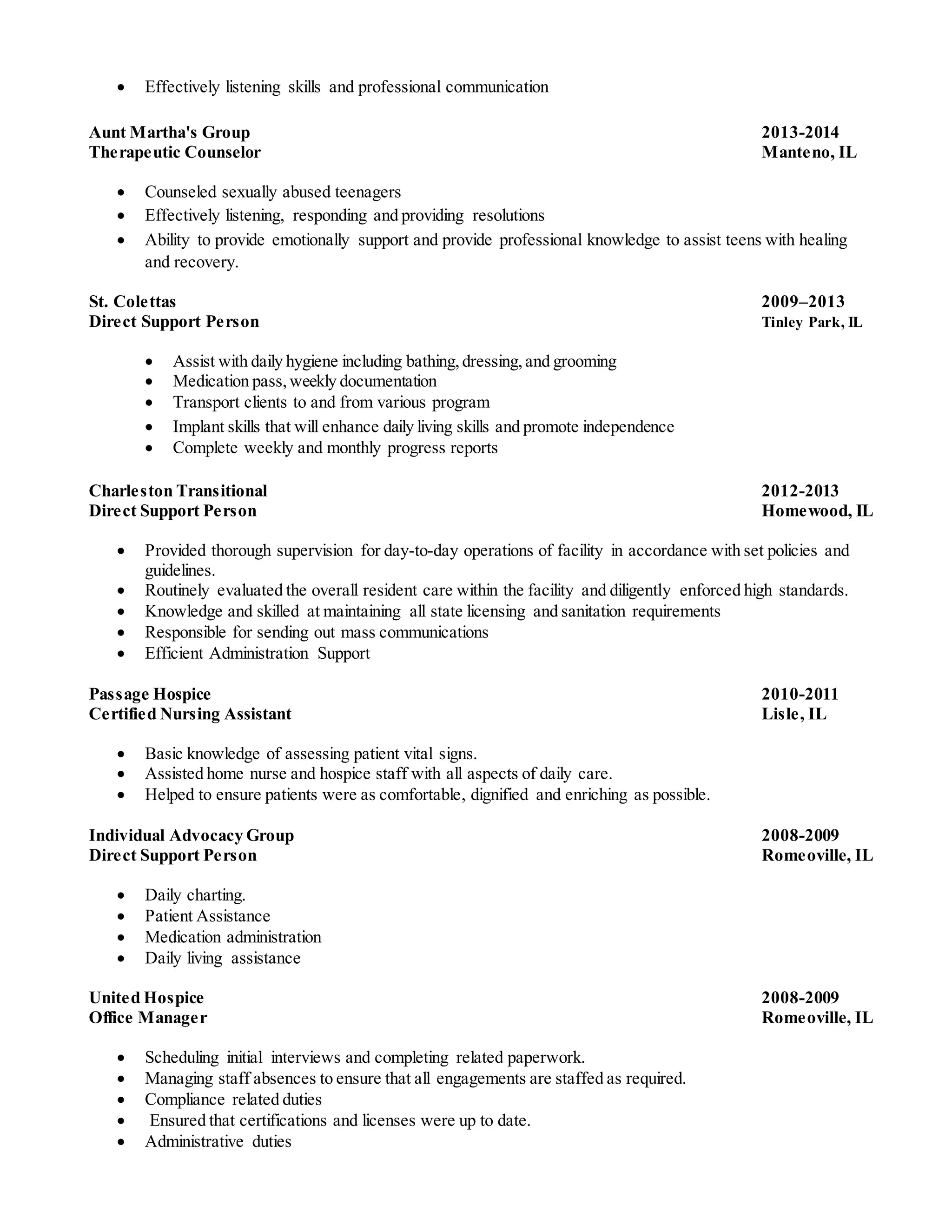 Denitra Resume | DOCX
