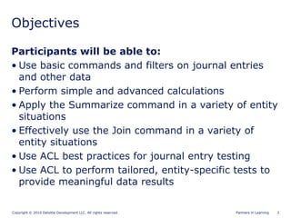 06/17/2010 Meeting - Electronic Data Analysis Using ACL | PDF