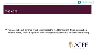 ACFE Fraud Tree | Accounting | PPT