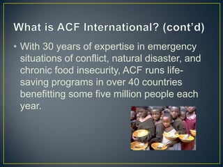 ACF international | PPT
