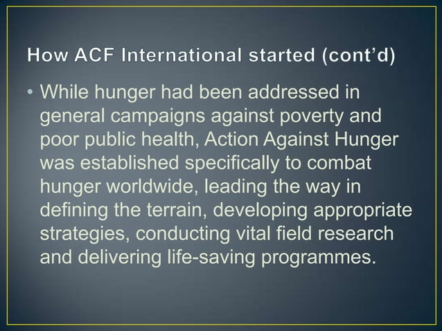 ACF international | PPTX