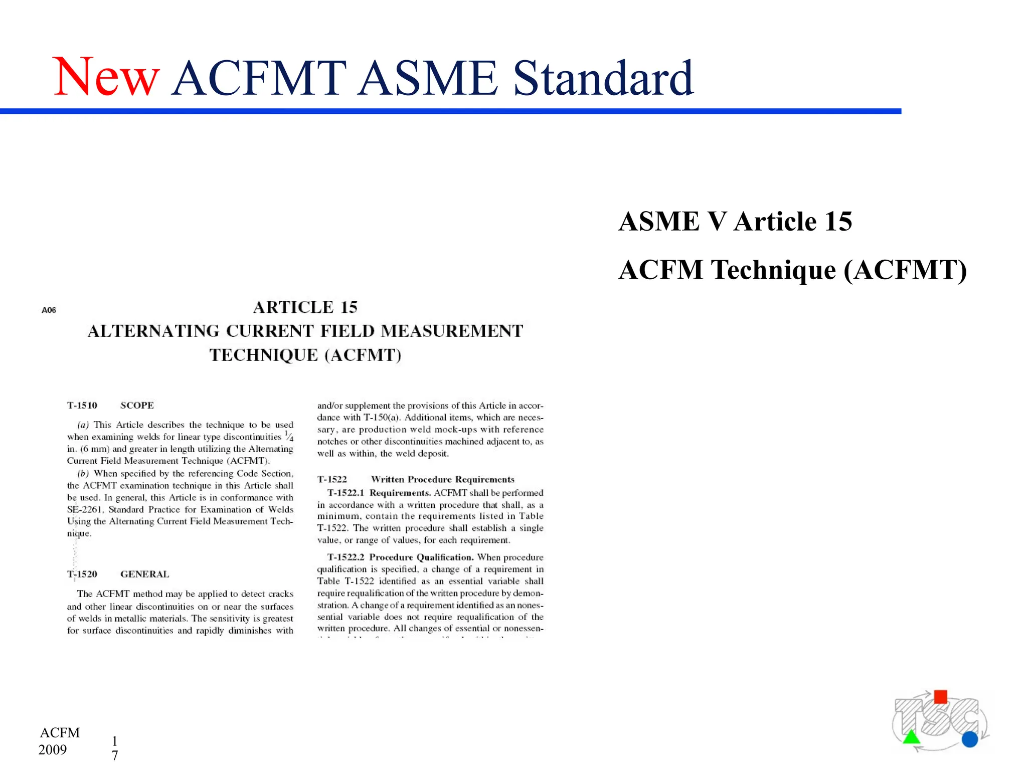 ACFMP for inspection for ferromagnetic material.pptx