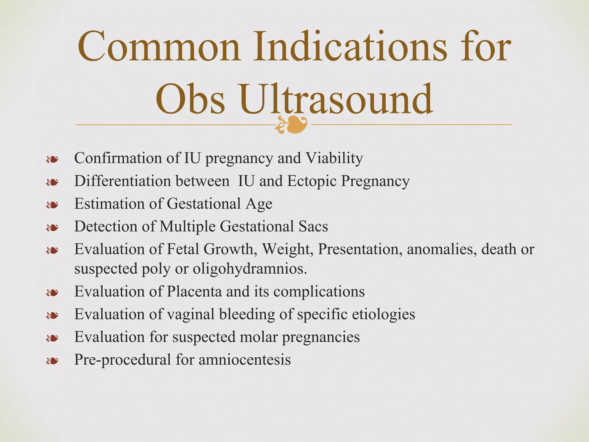 obstetric ultrasound | PDF | Infertility | Reproductive Health