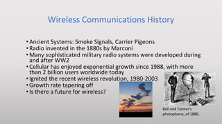 WIRELESS COMMUNICATION | PDF | Computer Networking | Computing