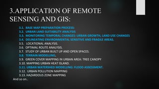 Application of Remote Sensing and GIS in Urban Planning | PDF