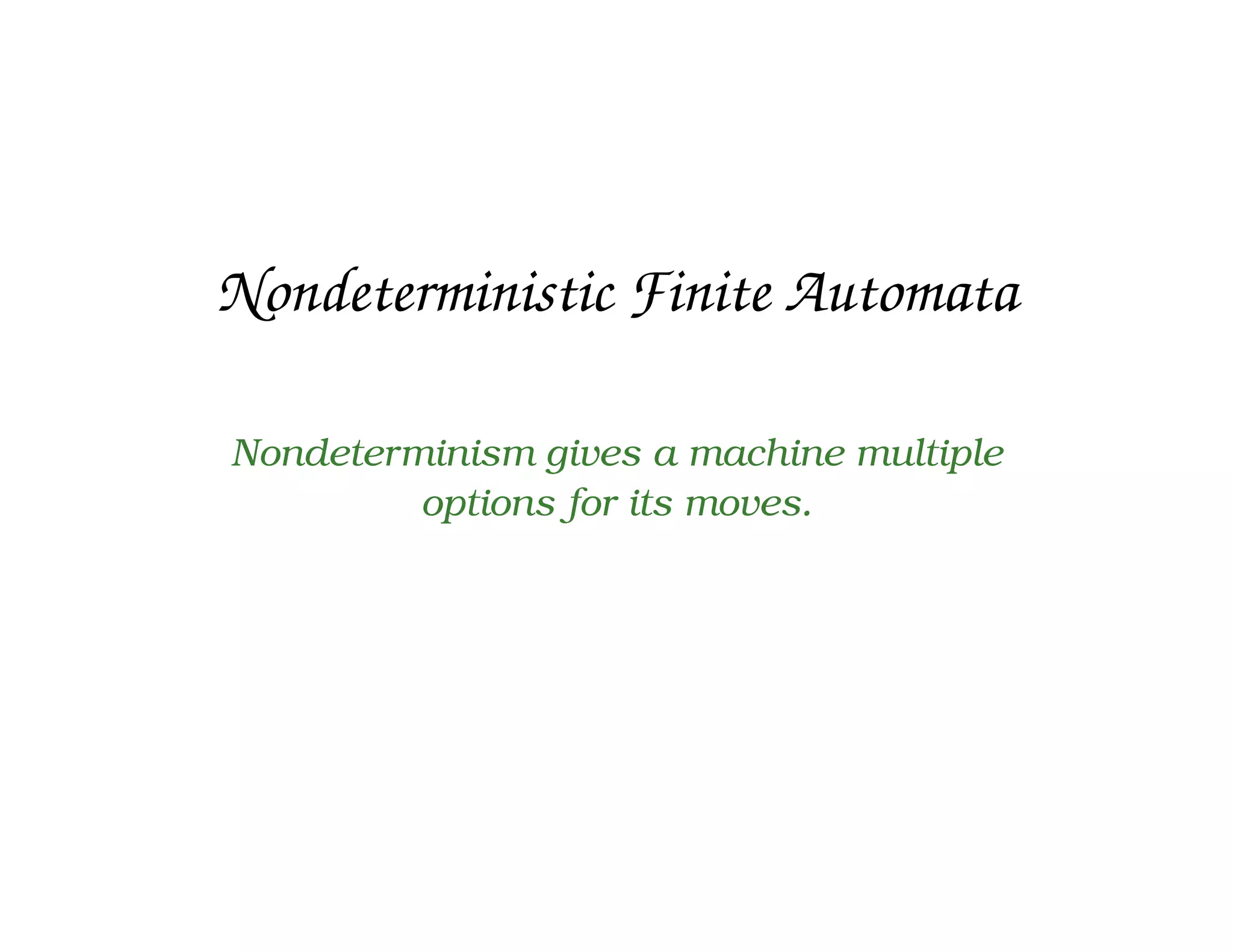 Non Deterministic Finit Automata Ppt