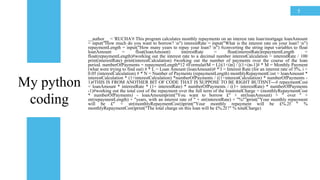 Making Of Mortgage EMI Calculator In EXE File By Using Python | PPT